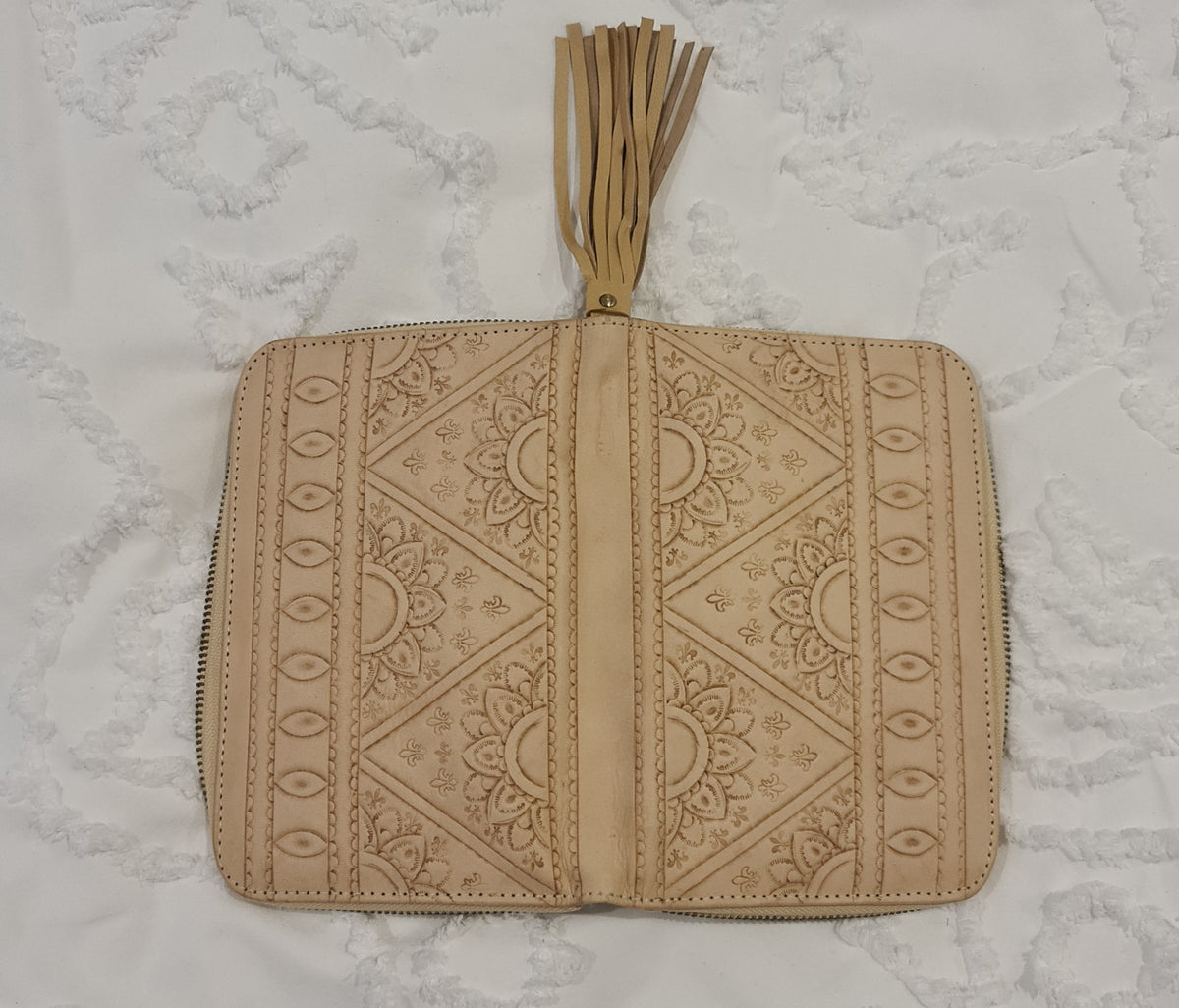 100% leather hand tooled boho sunflower wallet – Boho Temple