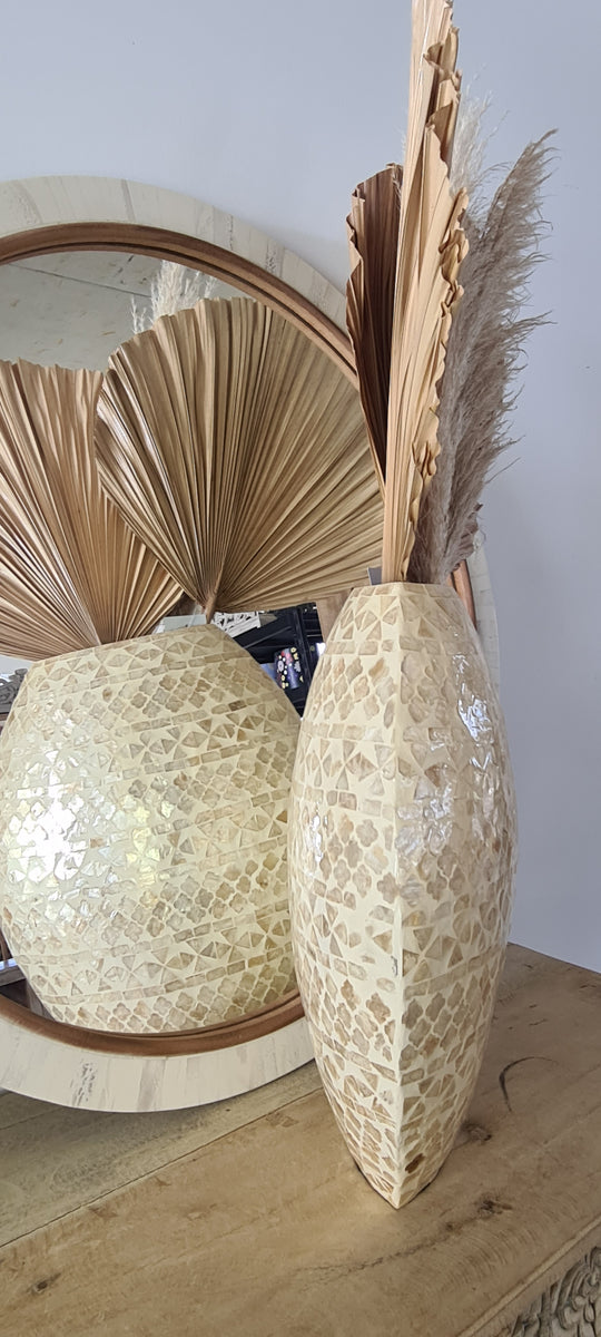 Capiz shell vase – Boho Temple