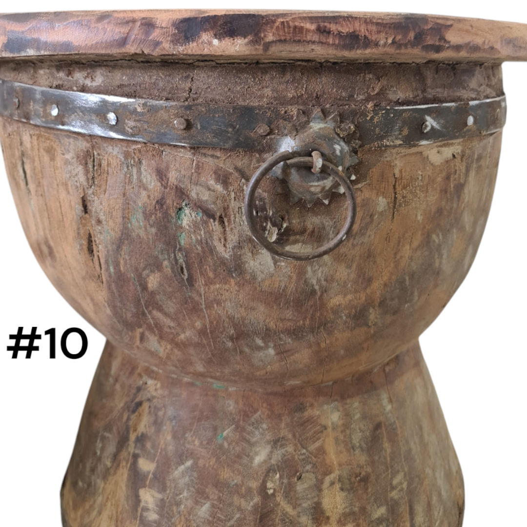 Authentic Vintage Indian Ukhali Grinder Stool – Boho Temple